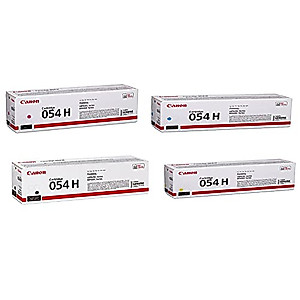 Canon CRG 054 High Yield Toner Cartridge for LBP622 & MF644, Bundle with Black 3100 Pages Yield/Cyan 2300 Pages Yield/Magenta 2300 Pages Yield/Yellow 2300 Pages Yield
