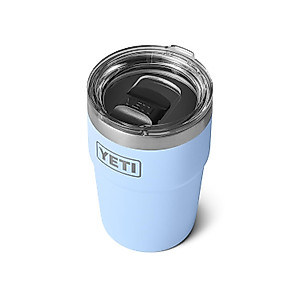 YETI Rambler 16 oz Stackable Tumbler, Vacuum Insulated, Stainless Steel with MagSlider Lid, Big Sky Blue