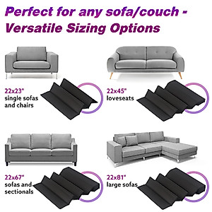 HomeProtect Large Sofa Cushion Support [22" x68-81] Extra Firm Couch Saver for Saggy Couches, 0.5" Thick Furniture Cushion Support Insert Sofa Seat Saver for Saggy Couches - Fix Your Living Room Sofa