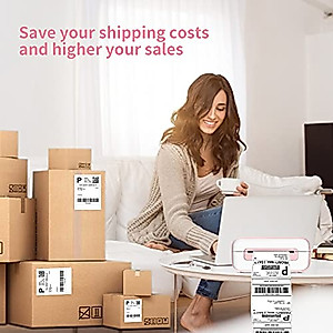 Shipping Label Printer, Itari High Speed 4x6 Thermal Label Makers for Shipping Packages, Small Desktop Sticker Printer for Home Business, Compatible with Amazon, Etsy, Ebay, USPS, Shopify, FedEx, Pink