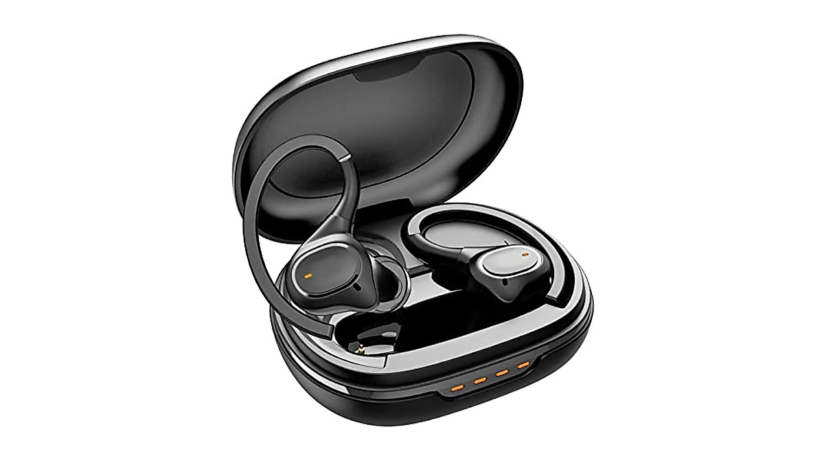 EDKKIE Wireless Earbuds with Earhooks for Small Ears | 24H Waterproof Audio
