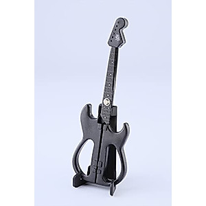 Stratocaster Electric Guitar Scissors with Stand and Cap, Black - Fluorine Coating, Japanese Stainless Steel - Made in Seki Japan