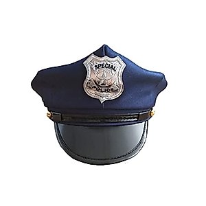 BinaryABC Halloween Police Hat Badge Officer Hat Cop Hat,Halloween Cosplay Party Accessories,Halloween Performance Costumes