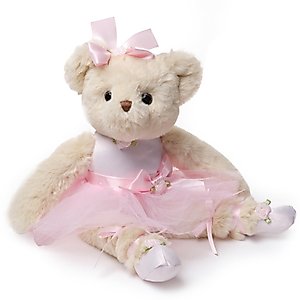 Bearington Collection Nina Ballerina 13 Inch Pink Stuffed Animals - Ballerina Doll - Ballerina Toys