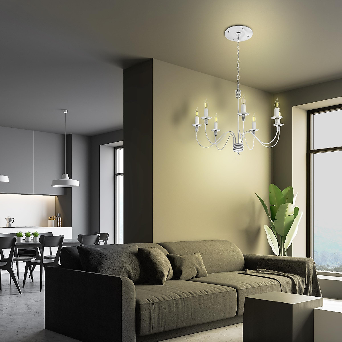 Feit Electric Candelabra LED Light Bulbs, Dimmable, 40W Equivalent, E12 Base, 2700K Soft White, Vintage B10 Filament Candle Light Bulb for Chandelier, BPCFC40927CAFIL/4/RP, 4 Pack