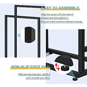 Towel Racks for Bathroom, 2 Tier Standing Stainless Steel Towel Racks Stand for Bathroom, Hand Towel Drying Rack Holder, Towel Bar Stand Blanket Rack, Black