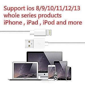 iPhone Charger Cable 5 Pack 6FT USB Fast Charging Syncing Cord Cables Compatible iPhone 14/13/12/11/XS/Max/XR/X/8/8Plus/7/7P/6S/iPad/IOS White sharllen