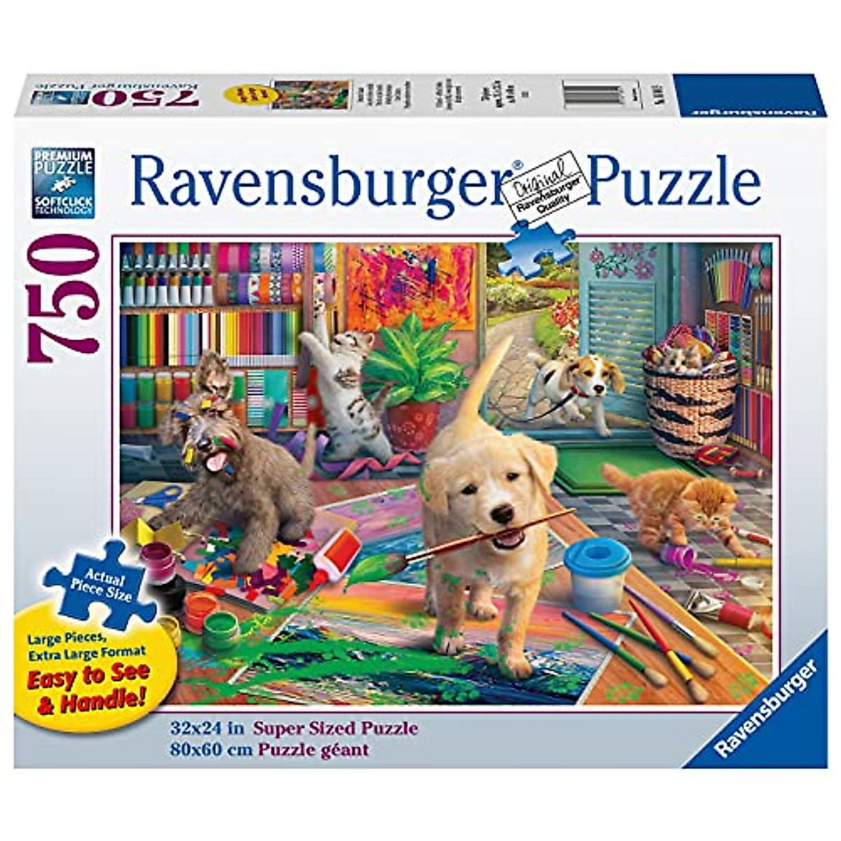 Ravensburger Cute Crafters - Large Format Jigsaw Puzzle for All Ages | 750 Unique Pieces | Softclick Technology for Perfect Fit | FSC Certified | Ideal for Brain Game & Educational Fun