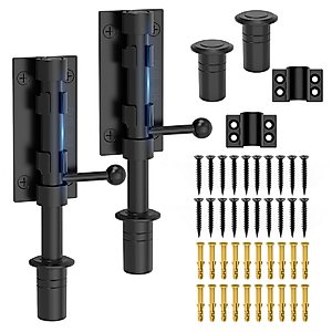 Slide Bolt Gate Latch Hardware, Barrel Bolt Latch, 6.3 Inch Heavy Duty Solid 304 Stainless Steel Black Finish for Wooden Fence/Shed Door/Yard Door/Barn Door/Interior and Outdoor Latch (2 Pack Black)
