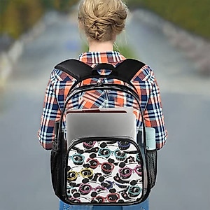 Cute Animal Panda Glasses Clear Backpack, Heavy Duty PVC School Bag for Girls Boys Teens, Transparent Backpack with Laptop Compartment for Women Men Work Travel