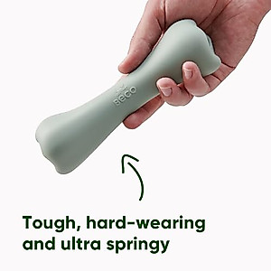 Beco Dog Toy - Natural Rubber Chew Bone Toy with Treat Hole - Green