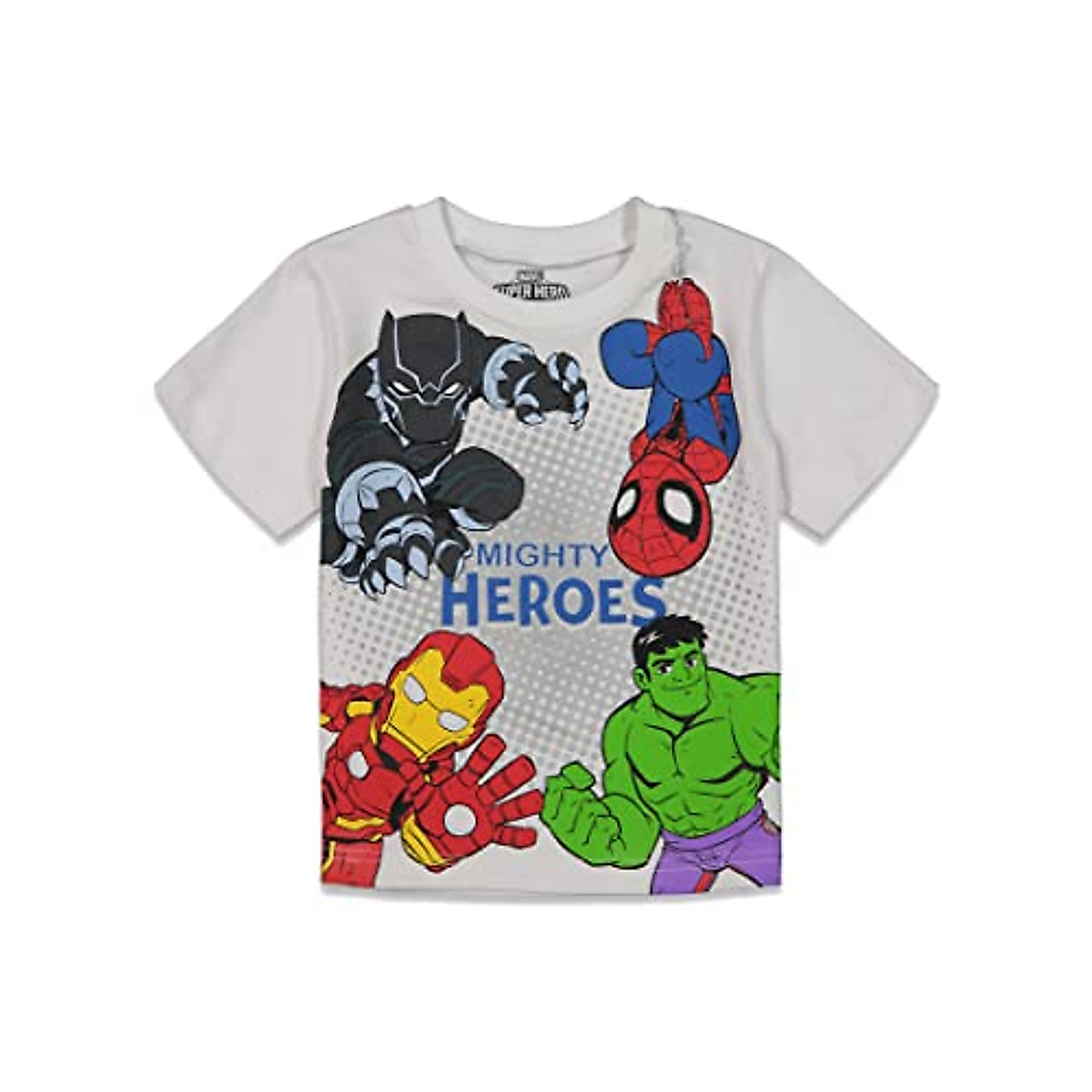 Marvel Avengers Super Hero Adventures Spider-Man Hulk Iron Man Toddler Boys 4 Pack Graphic T-Shirts 5T