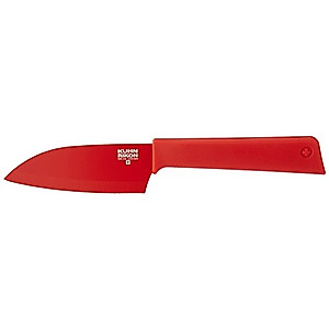 Kuhn Rikon "Colori+" 8.66" Bulk Santoku Knife, Red