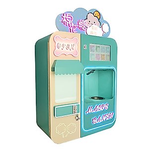 Cotton candy automatic production and vending machine