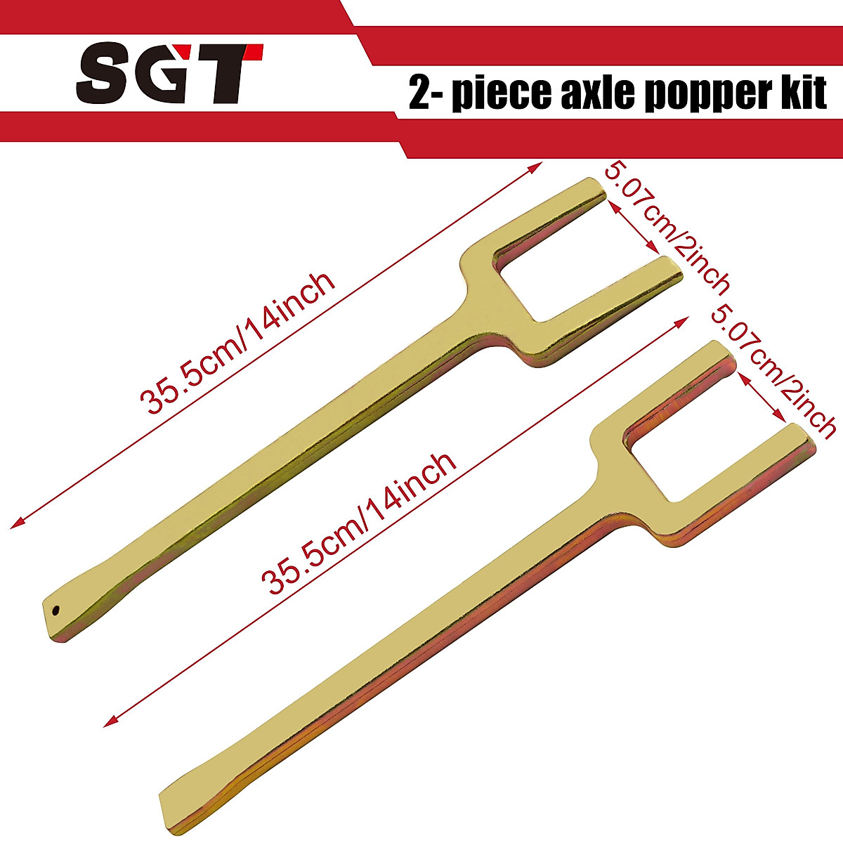 SGT 2 Pack Axle Popper Kit - Inner CV Axle Removal Tool Set - for Use on Front Wheel Drive Vehicles-Shaft Drive Axles-Fix Damaged CV Joints