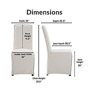 ClickDecor Grayson Dining Chair, Ivory