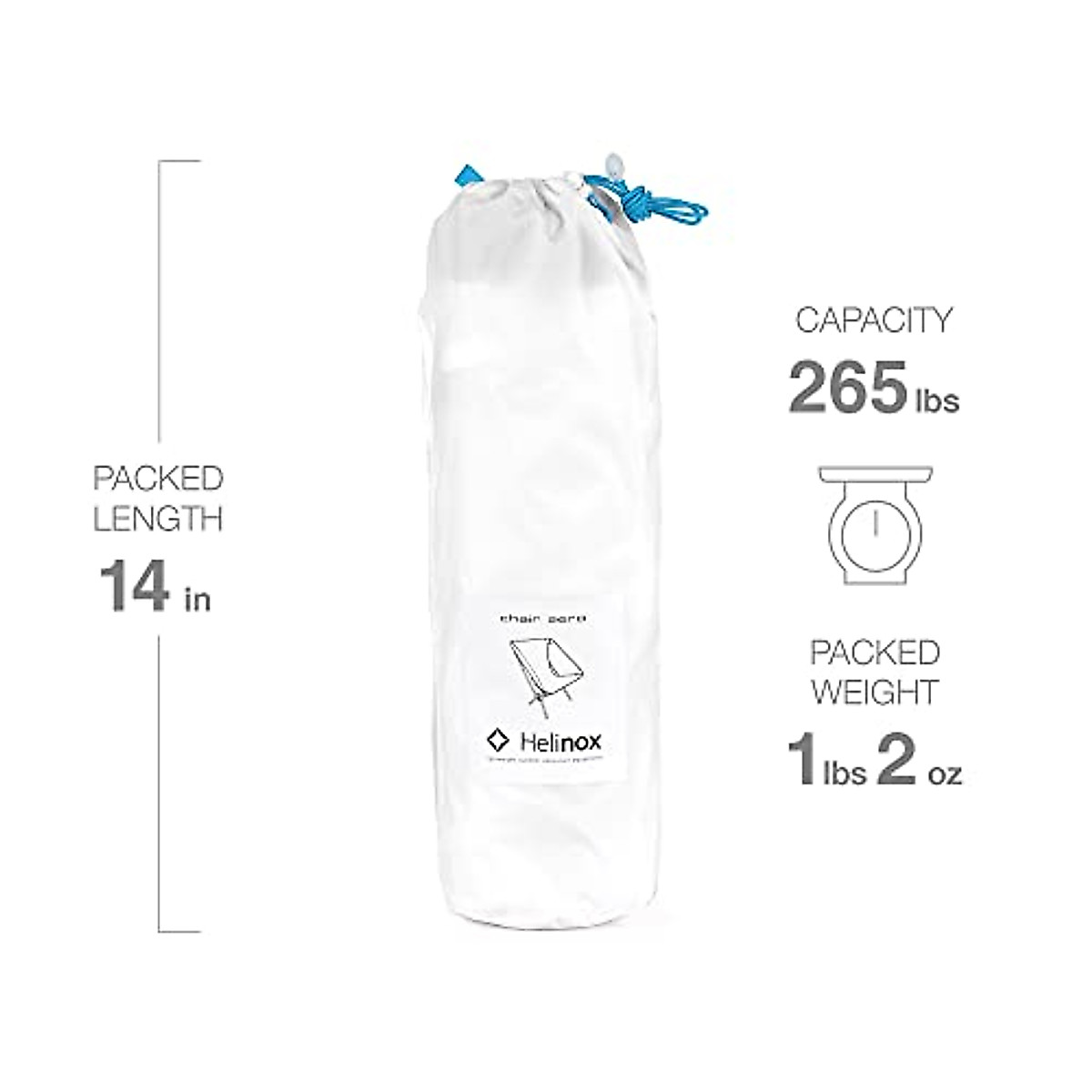 Helinox Chair Zero Ultralight Compact Camping Chair, White