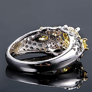 Phetmanee Shop 925 Silver Queen of Bee Butterfly Citrine Gem Ring Wedding Engagement Wholesale (6)