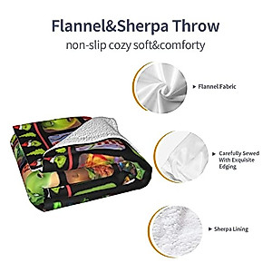 Anime Throw Blanket，Soft Flannel Warm Cozy，Suitable for Sofa Bed Couch All Seasons 50 x 40 inch 9-2