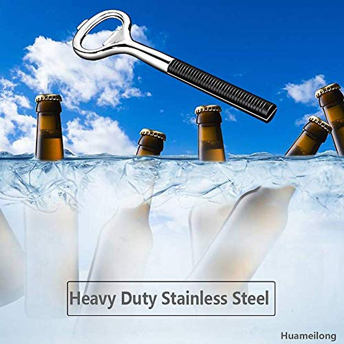 Bartender Bottle Openers - Huameilong Heavy Duty Stainless Steel Beer Bottle Cap Openers