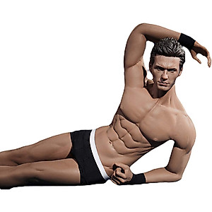 HiPlay 1/6 Scale Male Figure Head Sculpt, Handsome Men Tough Guy, Doll Head for 12" Action Figure Phicen, TBLeague (DH01 Head Sculpt)