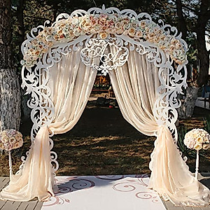 Fixwal White Chiffon Table Runner, 120 Inches Elegant Sheer Wedding Table Runner, Romantic Table Decorations for Bridal Shower, Baby Shower, Birthday Party