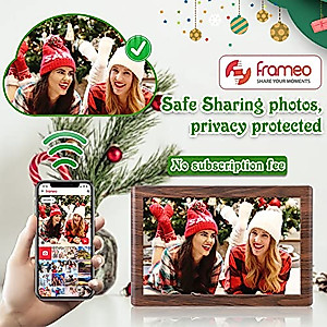 Frameo 10.1 Inch Digital Picture Frame with IPS Touch Screen HD Display, 16GB Storage Easy Setup to Share Photos or Videos Anywhere via Free Frameo APP, Auto-Rotate