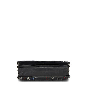 Chanel, Pre-Loved Black & Multicolor Lambskin Data Center Wallet on Chain (WOC), Black