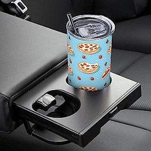 Tangopi Pizza 20 oz Tumbler with Lid and Straw Insulated Travel Coffee Mug Reusable Spill Proof Coffee Cups Stainless Steel Water Bottle for Hot and Cold Drinks