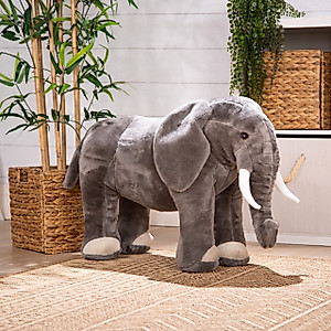 Melissa & Doug Giant Elephant - Lifelike Stuffed Animal (over 3 feet long)