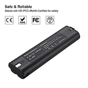 TOPBATT 3.6Ah Replacement Battery Compatible with Makita 9.6V Battery 9000 9001 9002 9033 9600 193890-9 192696-2 632007-4 2Pack