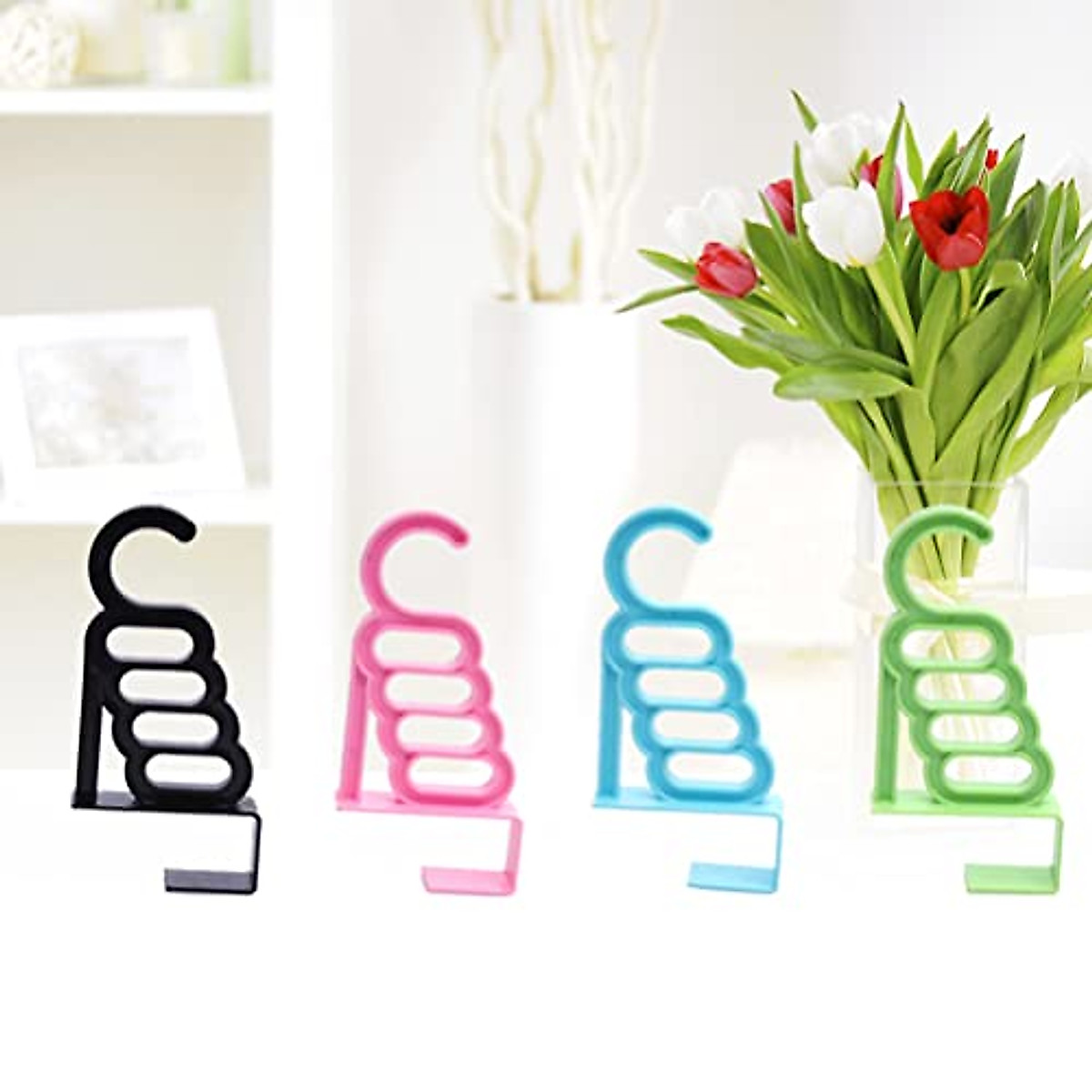 DOITOOL Plastic Hangers Peg Hooks Door Valet Hook Multi Hanging Hanging Holder Storage Hook Clothes Hanger for Bedroom Bathroom Cabinet Coats Jackets Hats Towels Over Door Hanger Over Door Hanger