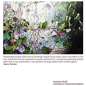 Ampersand Art Supply Watercolor Painting Panel: Museum Series Aquabord, 1/8 Inch Flat Profile, 5" x 7" - Pack of 3