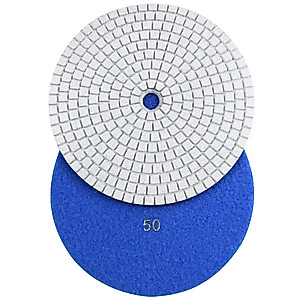 Konfor 7 Step 7" Wet Diamond Polishing Pads Abrasive Set, Great For Granite Travertine Marble Stone