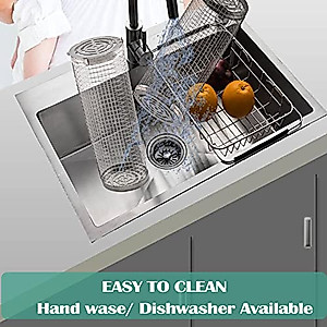 2pcs Rolling Grilling Basket - Stainless Steel BBQ Grill Mesh for Vegetables, Fish and French Fries, Round Stainless Steel Grill Mesh (Pack of (M+L))