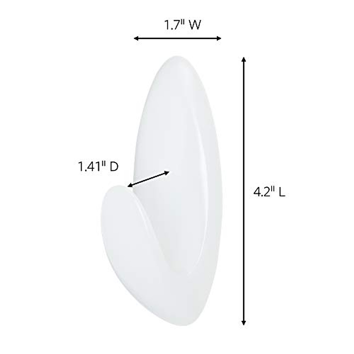 Command BATH17-ES-E 051141958392 Towel, Large, Clear Frosted, 1-Hook, 1 Water-Resistant Strip (BATH17-ES)