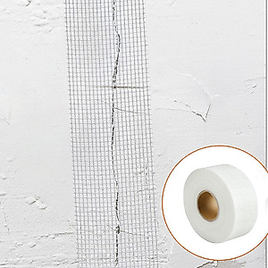 QILIMA Self-Adhesive Fiberglass Drywall Joint Mesh Tape, Fiber Mesh Crack Patch Wall Repair Fabric,2 Inch by 148 Feet White