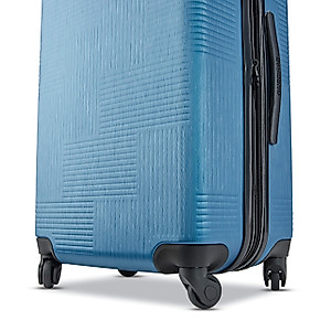 American Tourister Stratum XLT Expandable Hardside Luggage with Spinner Wheels, Blue Spruce, 3-Piece Set (20/24/28)