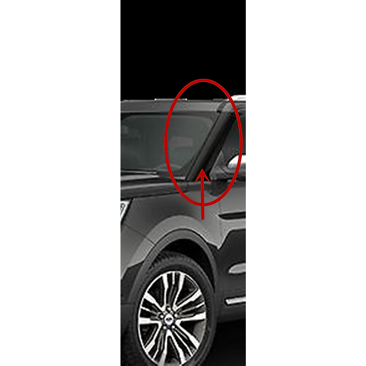 LH Driver Side Front Windshield Outer-Pillar Windshield Trim Molding Outer Only Compatible with Ford Explorer 2011-2019 Models