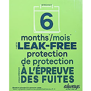 Always Ultra Thin Feminine Pads with Wings, Long/Super, Unscented, 88 Count