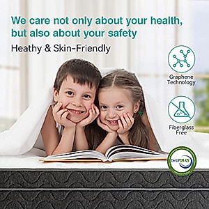 10 Inch Innerspring Hybrid Memory Foam Mattress, Medium Firm Breathable Mattress, Pressure Relieving Mattress, Bed in a Box, Gel AeroFusion Memory Foam, Regulate Temperature/Made in USA -Cal King