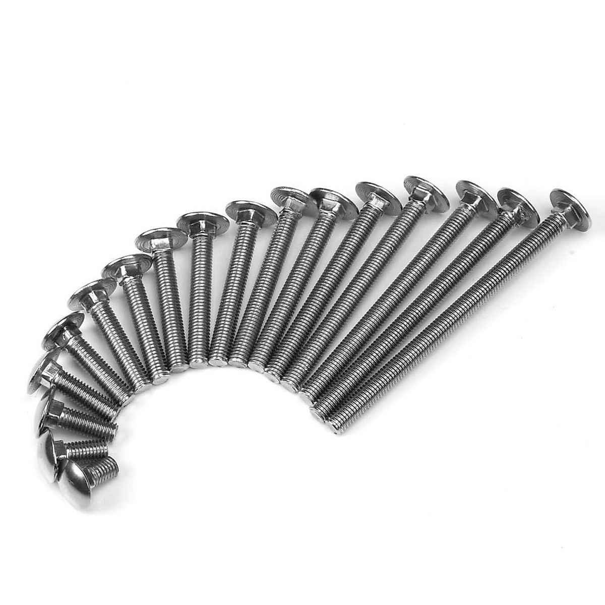 Ochoos M8 Carriage Bolts A2 Stainless Steel Round Head Square Neck Coach Bolt Screws - (Thread Diameter: M8, Length: 100mm x 5pcs)