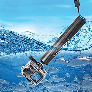 Smatree F1 Waterproof Floating Carbon Fiber Hand Grip Compatible for Gopro Max/ GoPro Hero 11/10/9/8/7/6/5/4/3/2/1/Session/GoPro Hero 2018/DJI Osmo Action 4/3