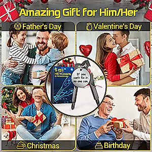 Keychain Screwdriver Tool Stocking Stuffers Gifts for Men - Portable Key Shaped Pocket Screw Driver Gadgets EDC Multi Tool for Outdoor Repair - Hex Wrench Phillips Flathead Bottle Opener Key Ring