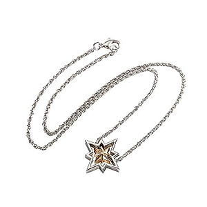 Captain Necklace Star Logo Pendent Detachable Charms 4-Way Wearing Anime Cosplay Accessories Women's Jewelry Silver
