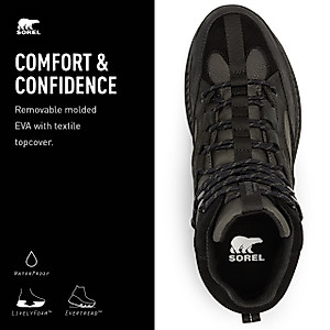 Sorel Men's Mac Hill Lite Trace Waterproof Boots - Black, Jet - Size 9