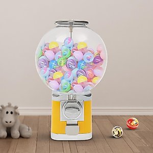 Coin Gumball Machine Toy Vending Machine,11 Inch Mini Vending Machine for Kids,Gumball Bank,Metal Candy Dispenser,Home Vending Machine,Vintage Gum Ball Machine