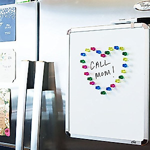 24 Blue Push Pin Magnets - Perfect Magnet Set for Maps, Whiteboards, Calendars and Refrigerators