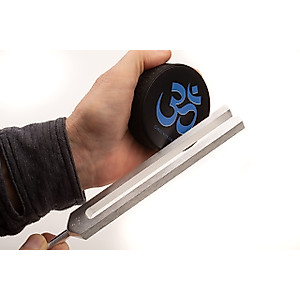 Tuning Fork Activator for Tuning Fork Healing, Creates Minimal Noise and a Sustained Tone, Allows The Use of Both Hands to Hold and Play Multiple Tuning Forks. Made of vulcanized rubber.
