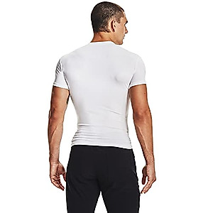 Under Armour Men's HeatGear Tactical V-Neck Compression Short-Sleeve T-Shirt , White (100)/Clear , X-Large